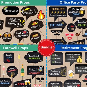 Office Photo Booth Props, Corporate Photo Booth Props, Office Party ...