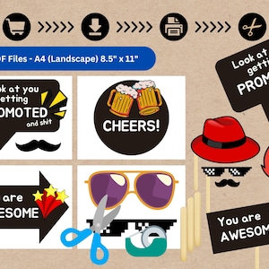 Job Promotion Photo Booth Props, Job Promotion Props, Work Promoted ...