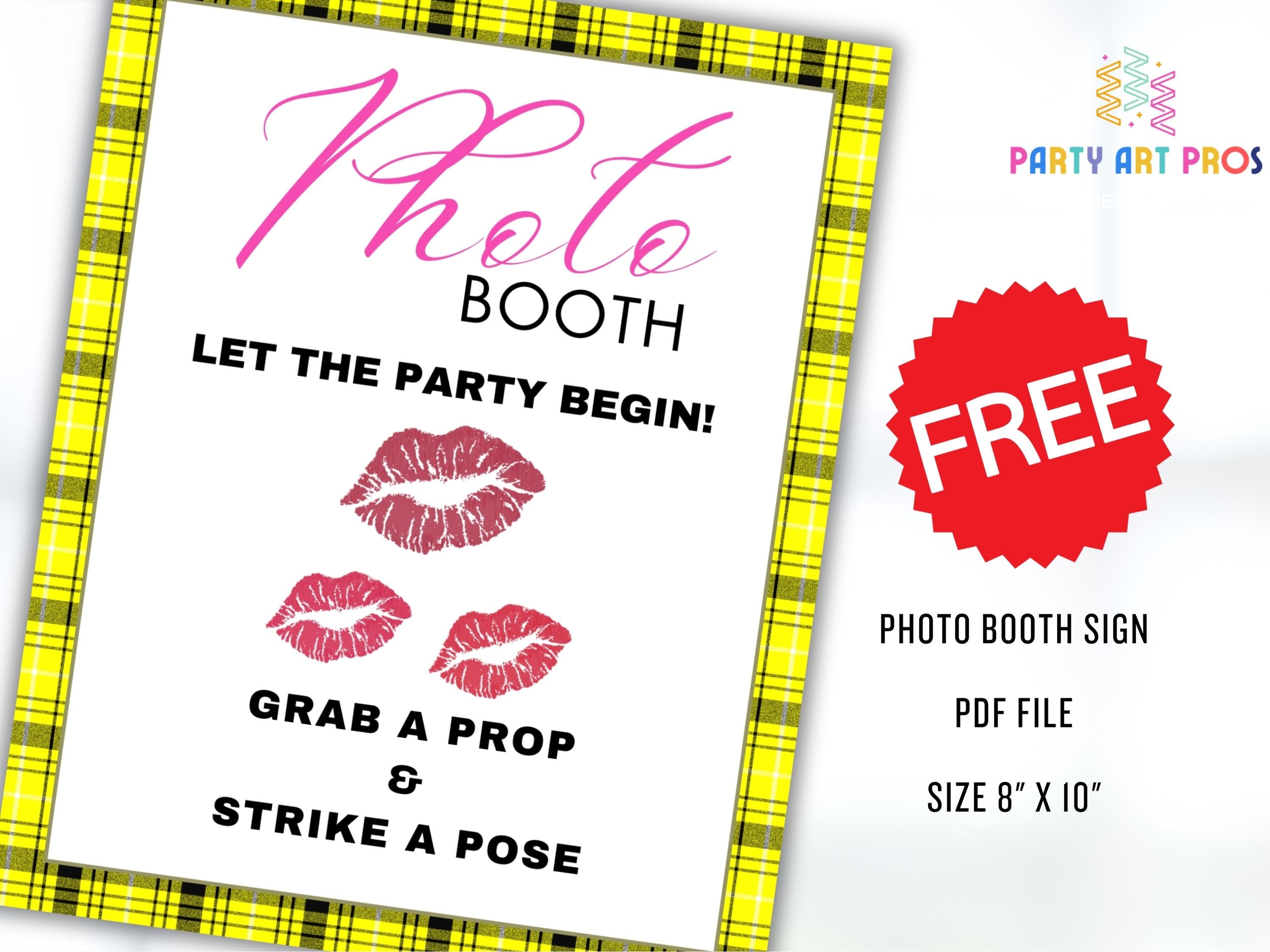 90s Clueless Party Props Printable, Clueless Inspired Photobooth Props ...