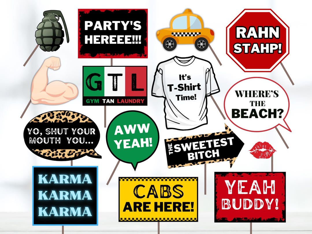 Jersey Inspired Party Props Printable, Shore Thing Party Photobooth ...