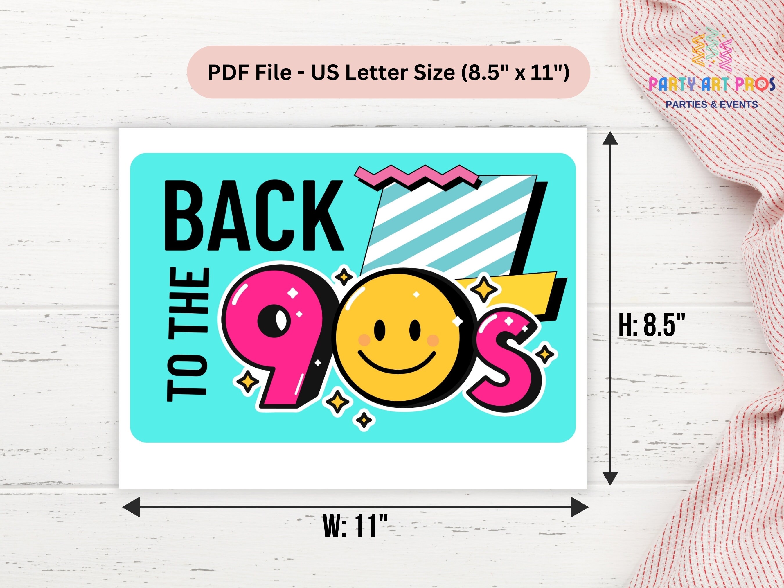 90s Party Photo Booth Props, 90s Photo Booth Props, 90s Party Props ...