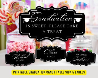 Graduation Candy Labels Printable Graduation Party Candy Buffet / Candy ...