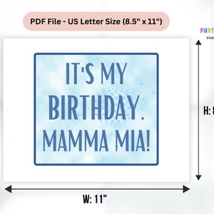 Dancing Queen Birthday Party Props Printable, Birthday Dancing Queen ...