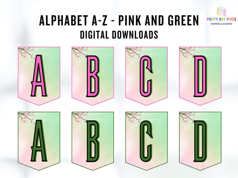 Personalized Witch Birthday Banner: Pink & Green Party Decor (digital ...