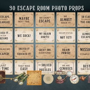 Escape Room Signs Printable, Escape Room Photo Props, Escape Room ...