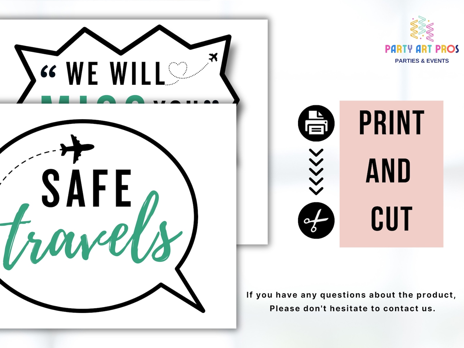 Travel Party Photo Booth Props, Bon Voyage Party Photo Booth Props ...