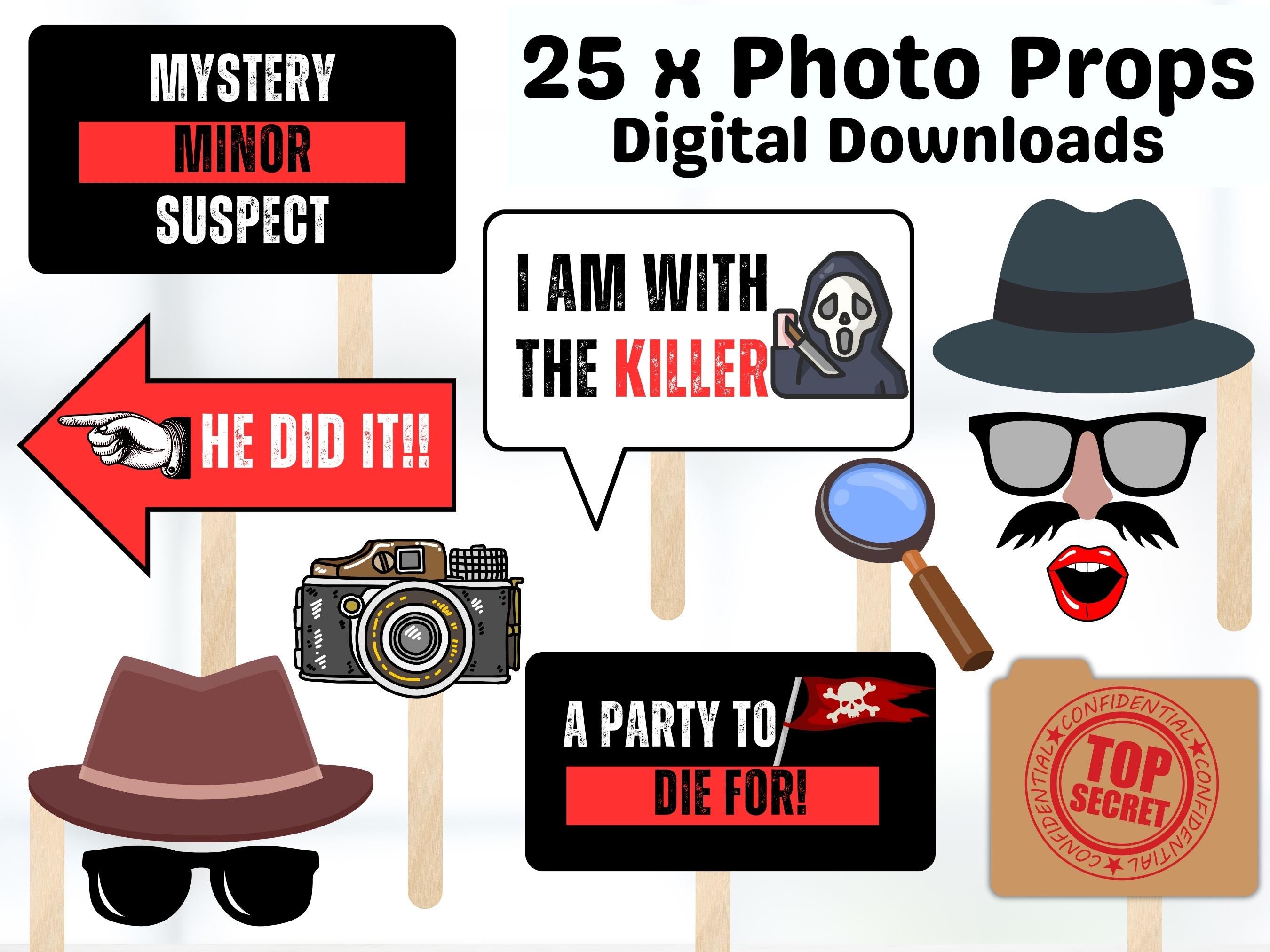 Murder Mystery Party Props Printable, Murder Mystery Props, Murder ...