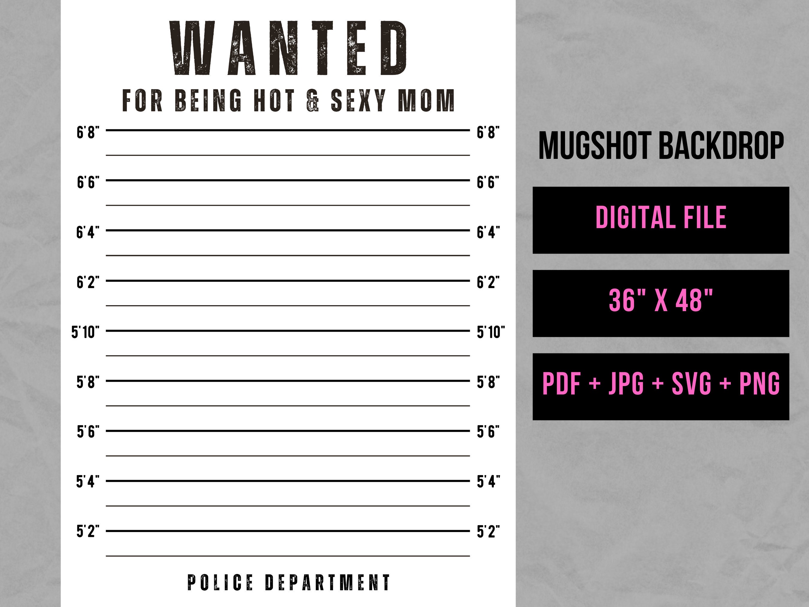 Mugshot Backdrop, Mugshot Backdrop for Mom Party, Police Line Up, Jail ...