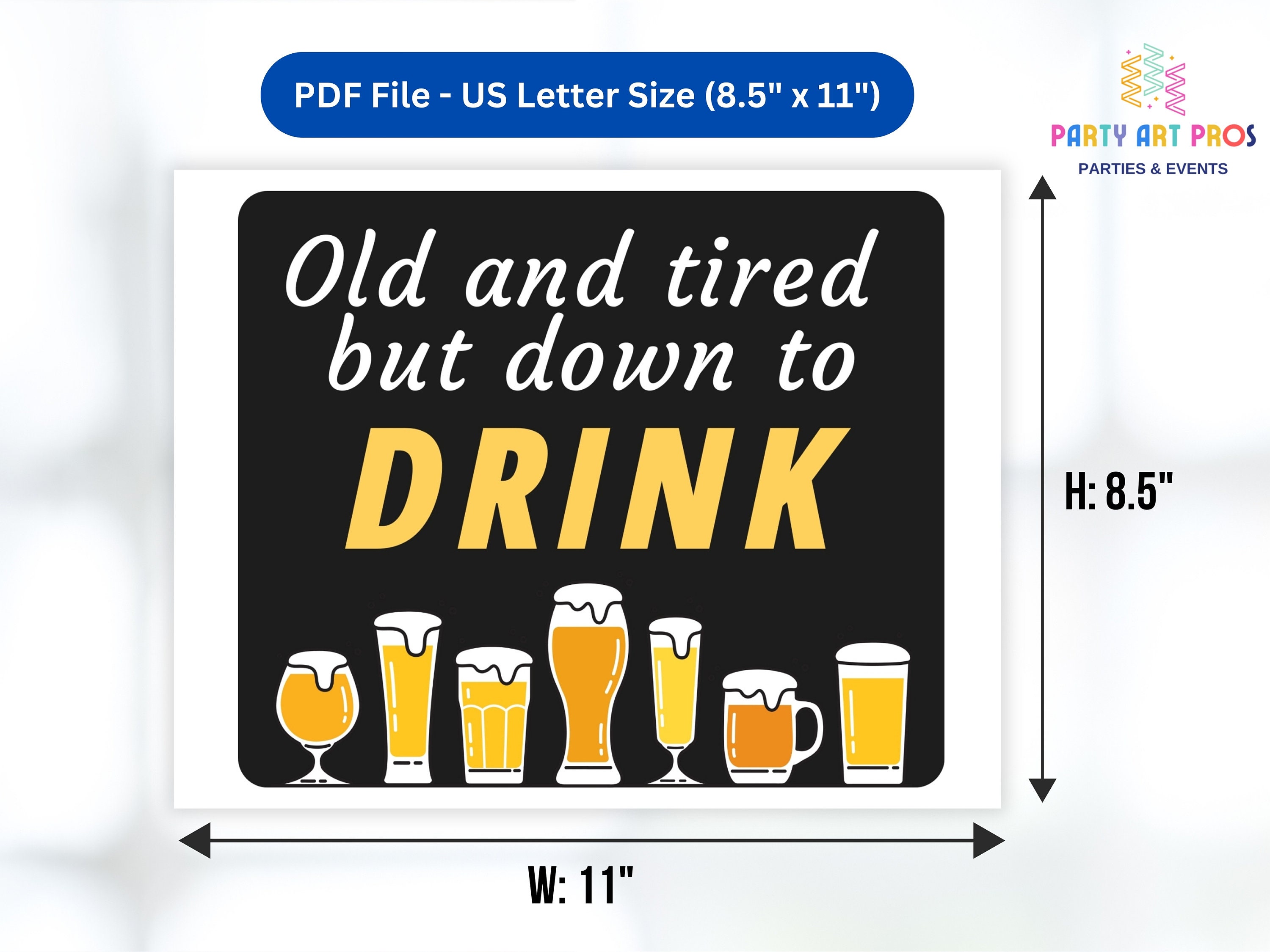 Fun Beer Lover Party Photo Booth Props, Beer Party Props, Cheers and ...