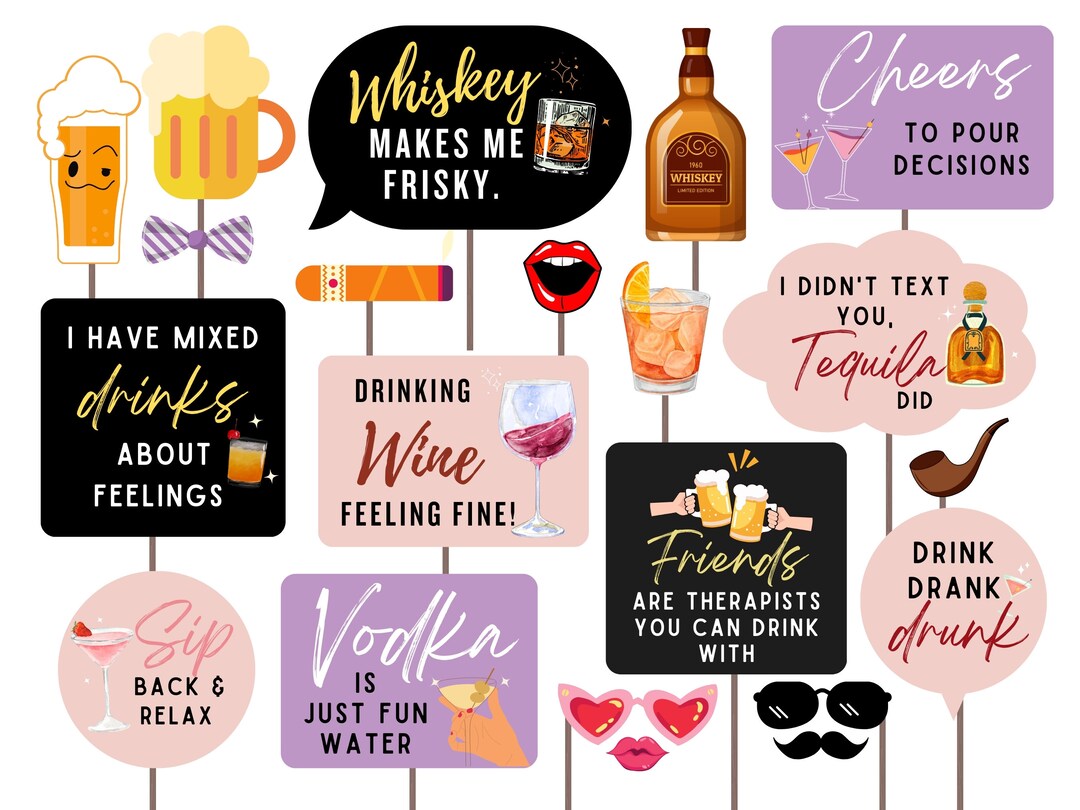 Drinking Party Props, Adult Party Props, Drinking Themed Party Props ...