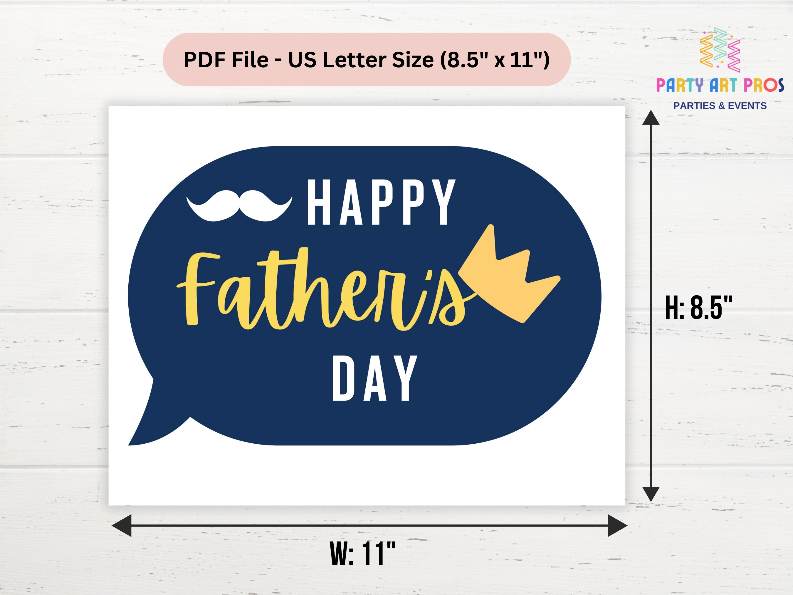 Father's Day Photo Booth Props, Father's Day Props, DIY Father's Day ...