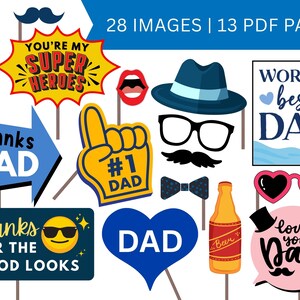Father's Day Props Printable, Father's Day Photo Booth Props, DIY ...