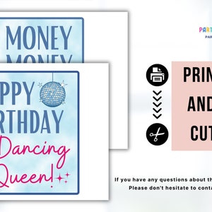 Dancing Queen Birthday Party Props Printable, Birthday Dancing Queen ...