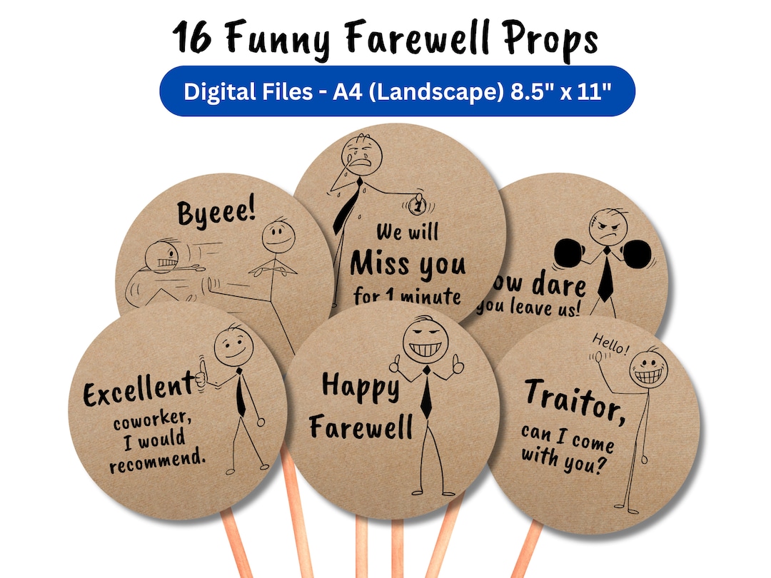 Farewell Photo Booth Props, Farewell Party Props, Office Photobooth ...