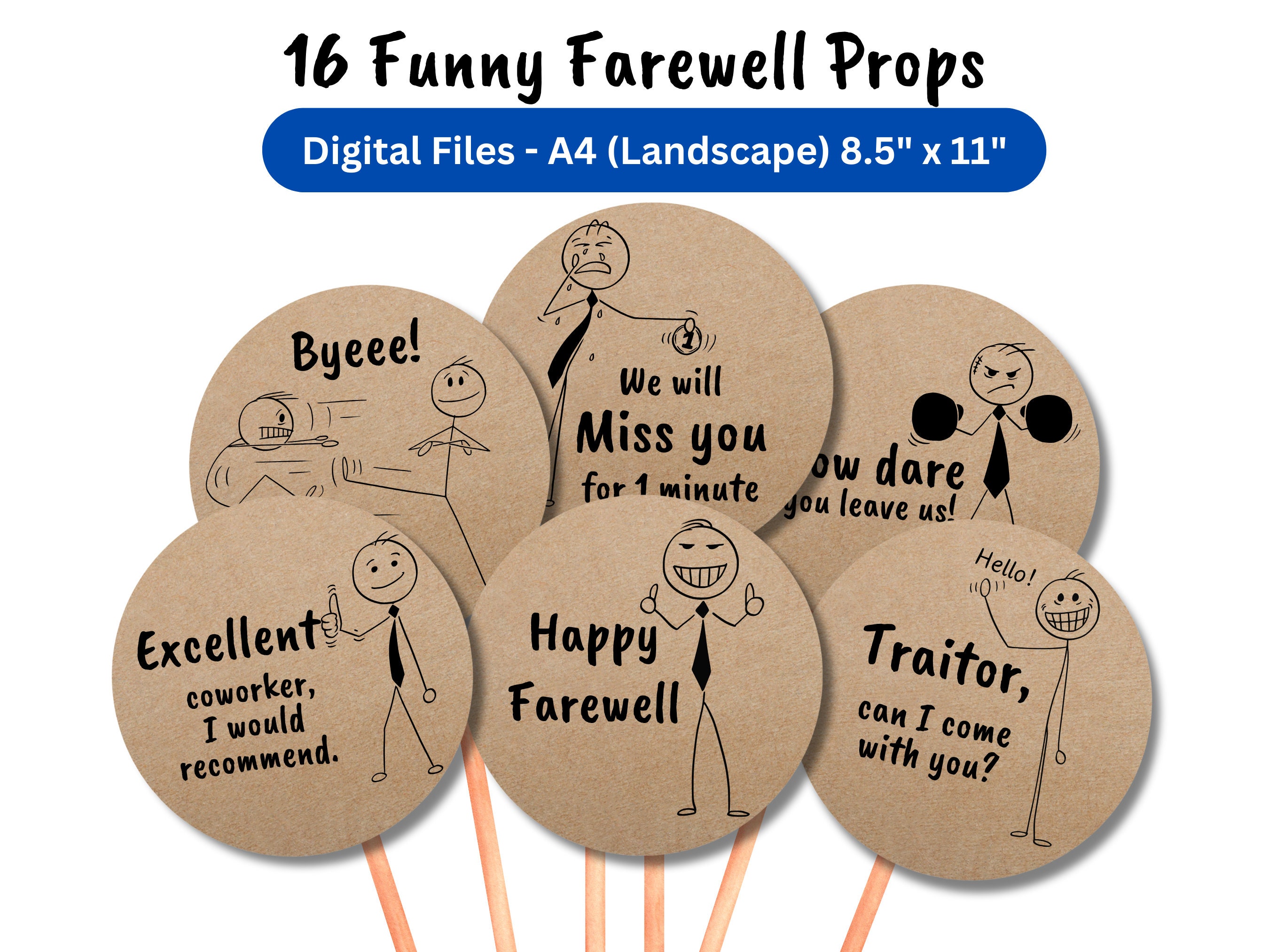 Farewell Photo Booth Props, Farewell Party Props, Office Photobooth ...