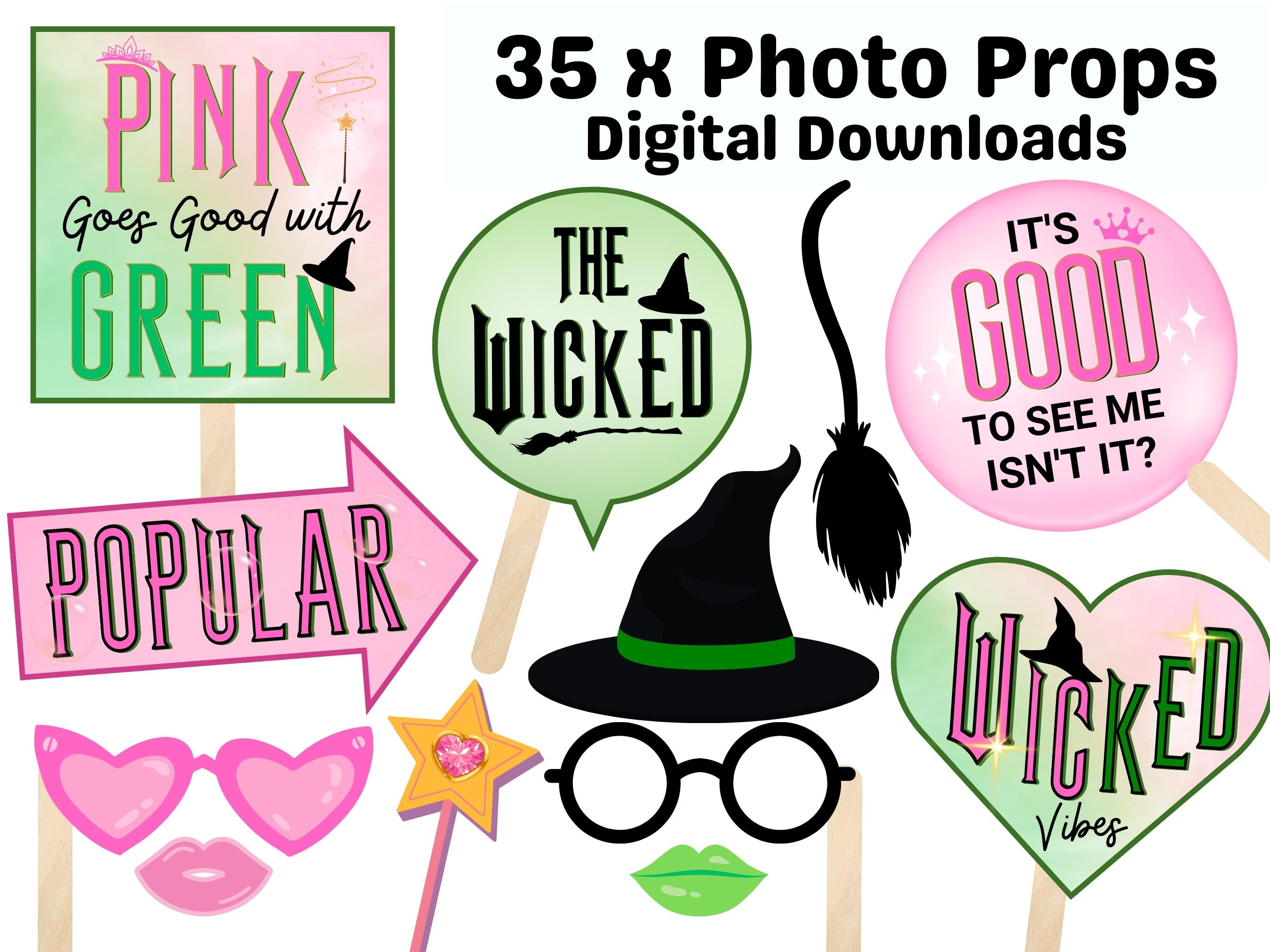 Pink and Green Witch-themed Party Props, Magical Good and Wicked Themes ...