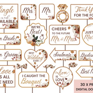 Boho Wedding Props Printable, Fall Wedding Party Props, Wedding Props ...