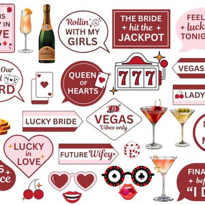 Lucky in Love Bachelorette Party Props, Vegas Bachelorette Photobooth ...