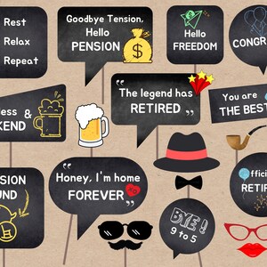 Office Photo Booth Props, Corporate Photo Booth Props, Office Party ...