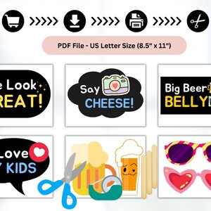 Family Reunion Photo Booth Props: Printable Party Decorations (digital ...