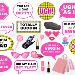90s Clueless Party Props Printable, Clueless Inspired Photobooth Props ...