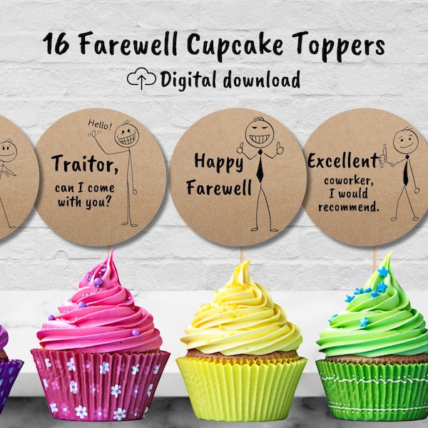 Coworker Leaving Cupcake Topper - Etsy