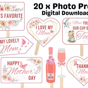 Mother's Day Photo Booth Props, Happy Mother's Day Photo Booth Props ...