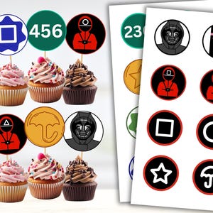 Squidgame Cupcake Toppers - Etsy