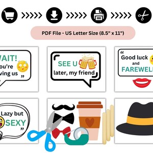 Farewell Photo Booth Props: Office Party Decorations (PDF) - Etsy