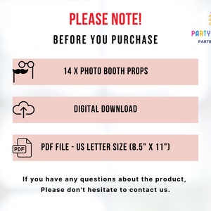 Rustic Wedding Props Printable, Wedding Photo Booth Props, Wedding ...