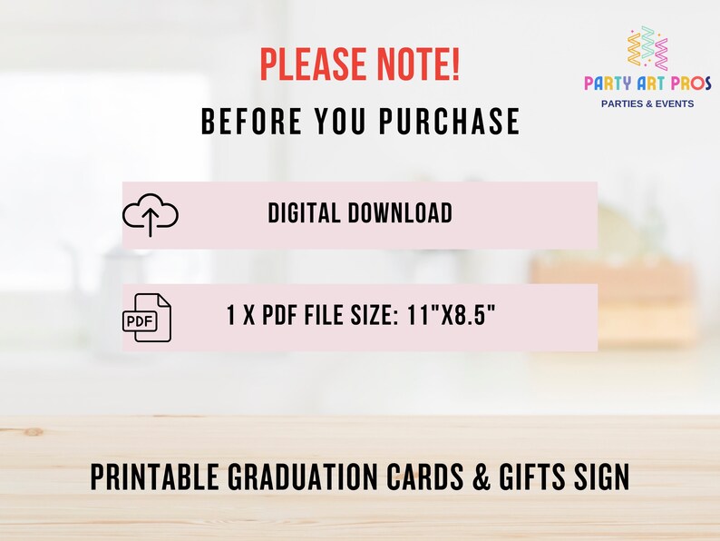 Graduation Card Sign, Graduation Gift Sign, Printable Graduation Sign ...