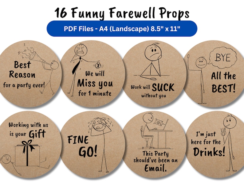 Farewell Photo Booth Props, Farewell Party Props, Office Photobooth ...