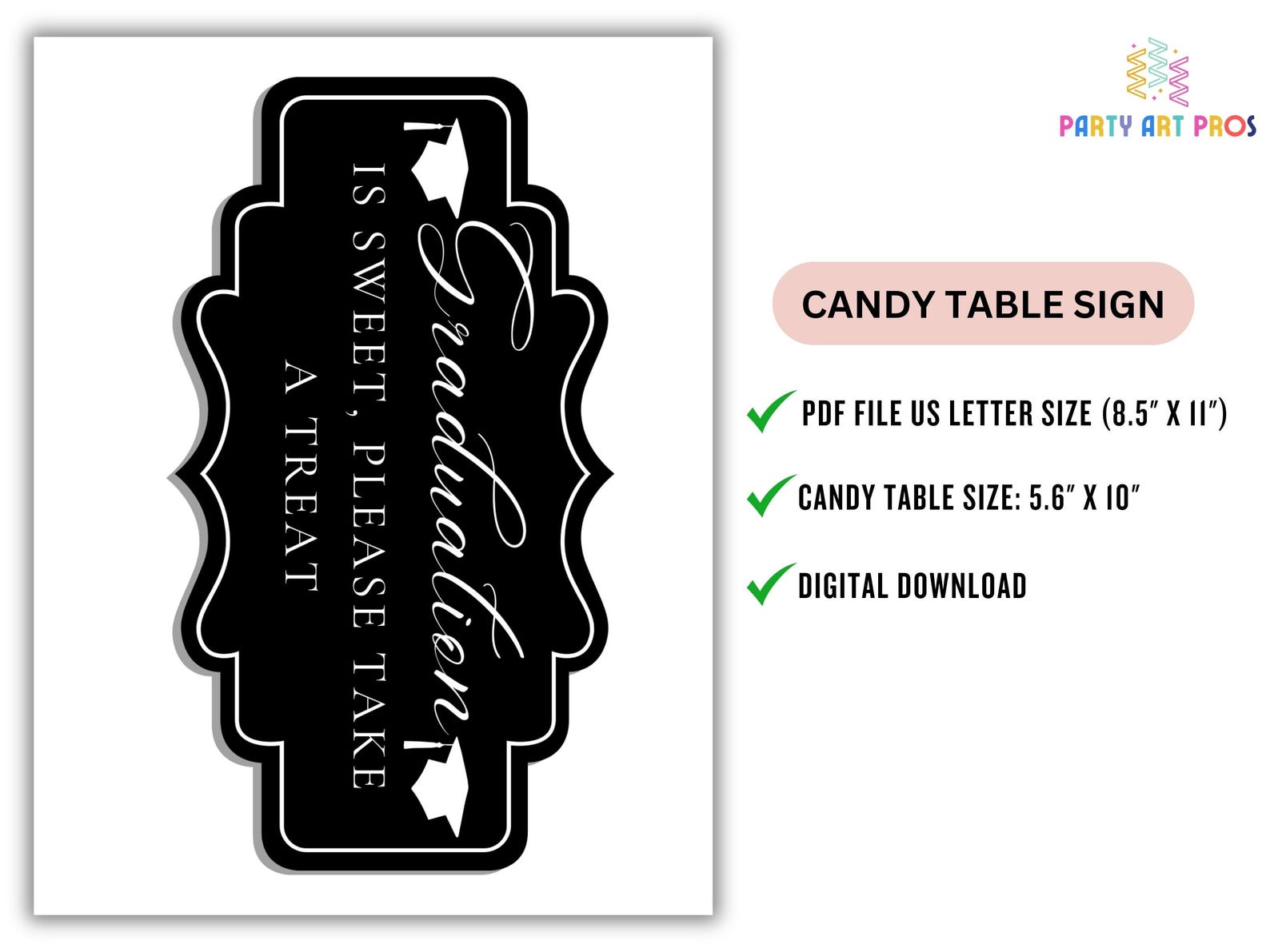 Graduation Candy Table Sign, Graduation Candy Label, Graduation Candy ...