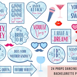 Dancing Queen Bachelorette Party Props Printable, Dancing Queen ...