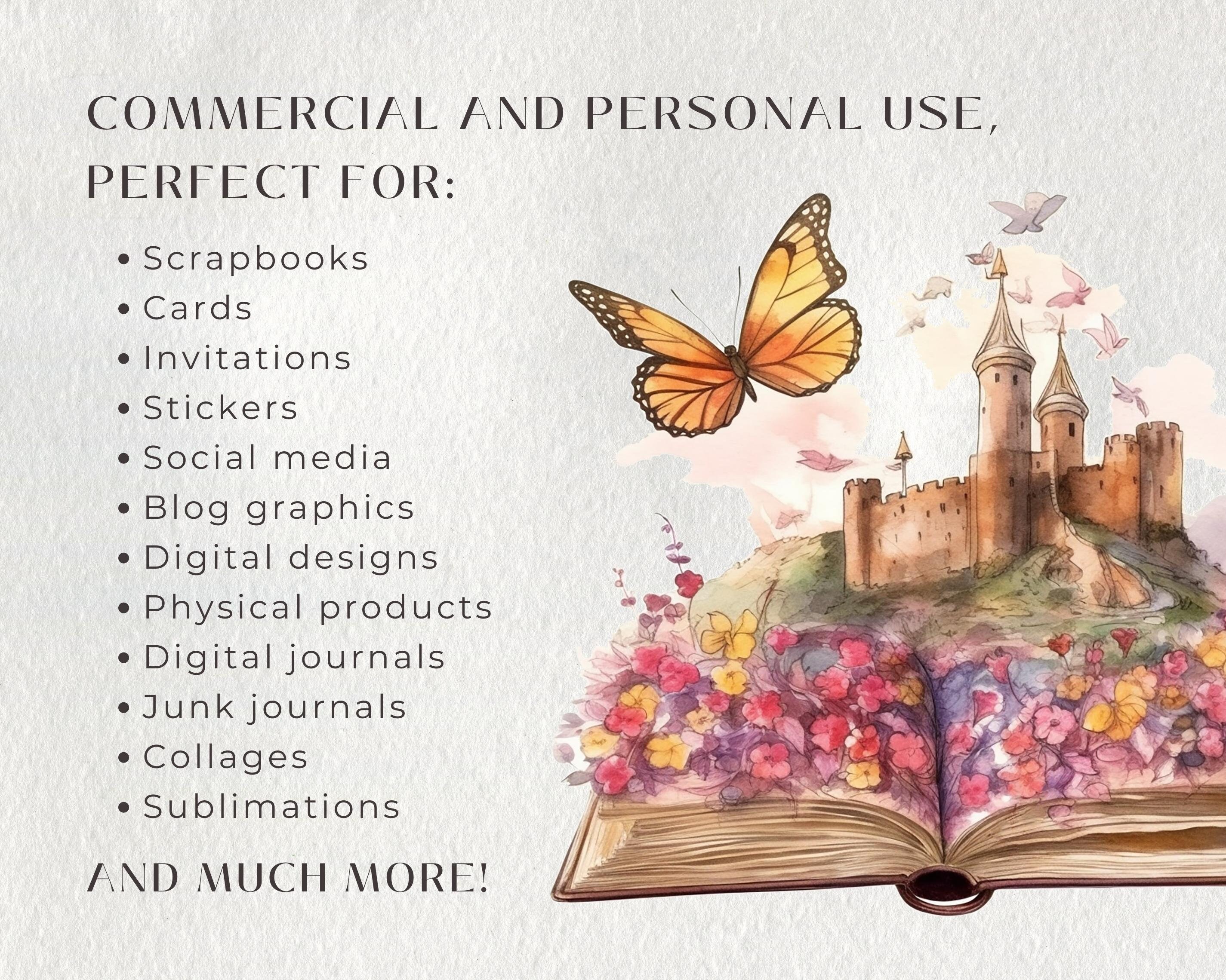 23 PNG Watercolor Fantasy Books Clipart Bundle. Open Book Clip Art ...