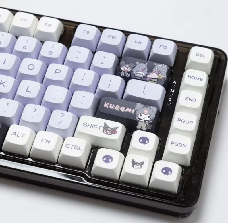 Sanrio Anime Kuromi Keycaps Cartoon Style Mechanical Keyboard Key Caps ...