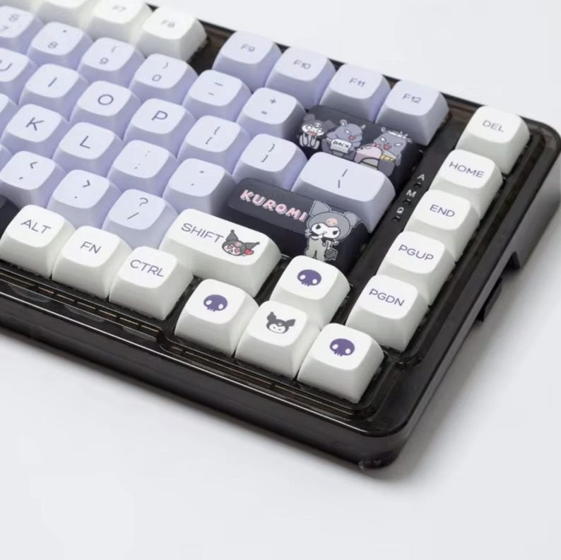 Sanrio Anime Kuromi Keycaps Cartoon Style Mechanical Keyboard Key Caps ...