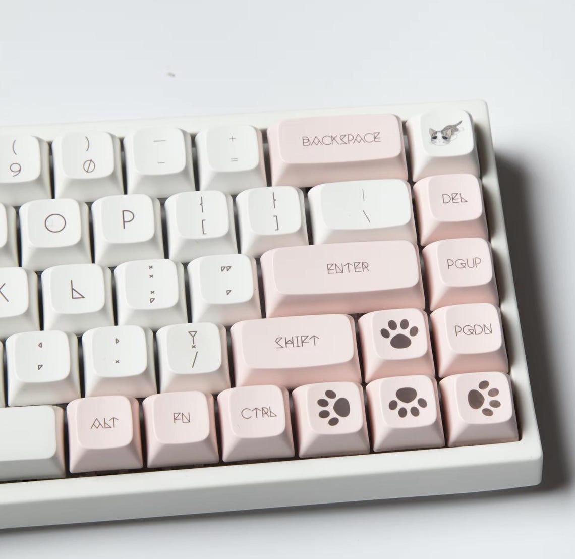 GMK Key Cap Pbt Dye Sub XDA Profile 136 Keys GMK Chis Cat Keycaps Pink ...