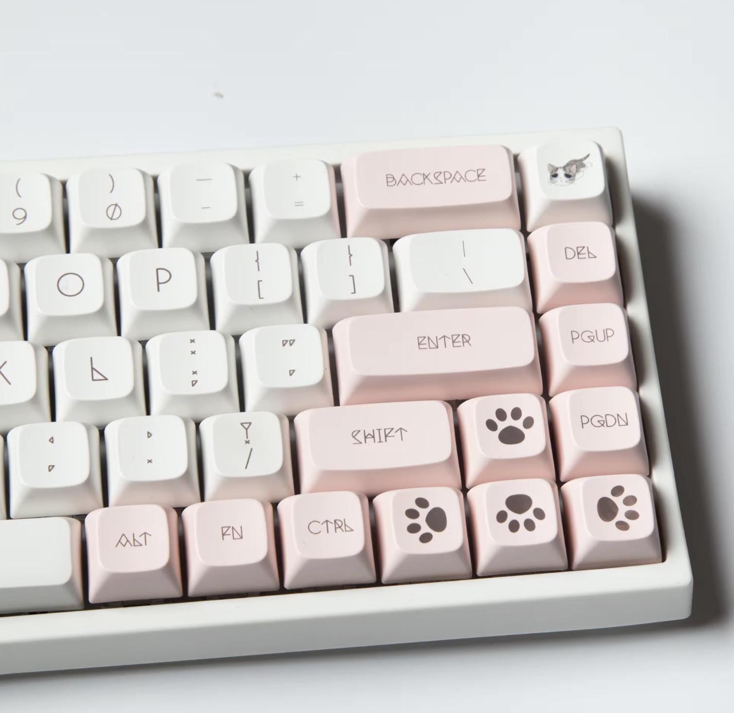 GMK Key Cap Pbt Dye Sub XDA Profile 136 Keys GMK Chis Cat Keycaps Pink ...
