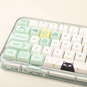 131 Keys Weird Cat Theme Sublimation PBT Keycaps Custom XDA Profile ...