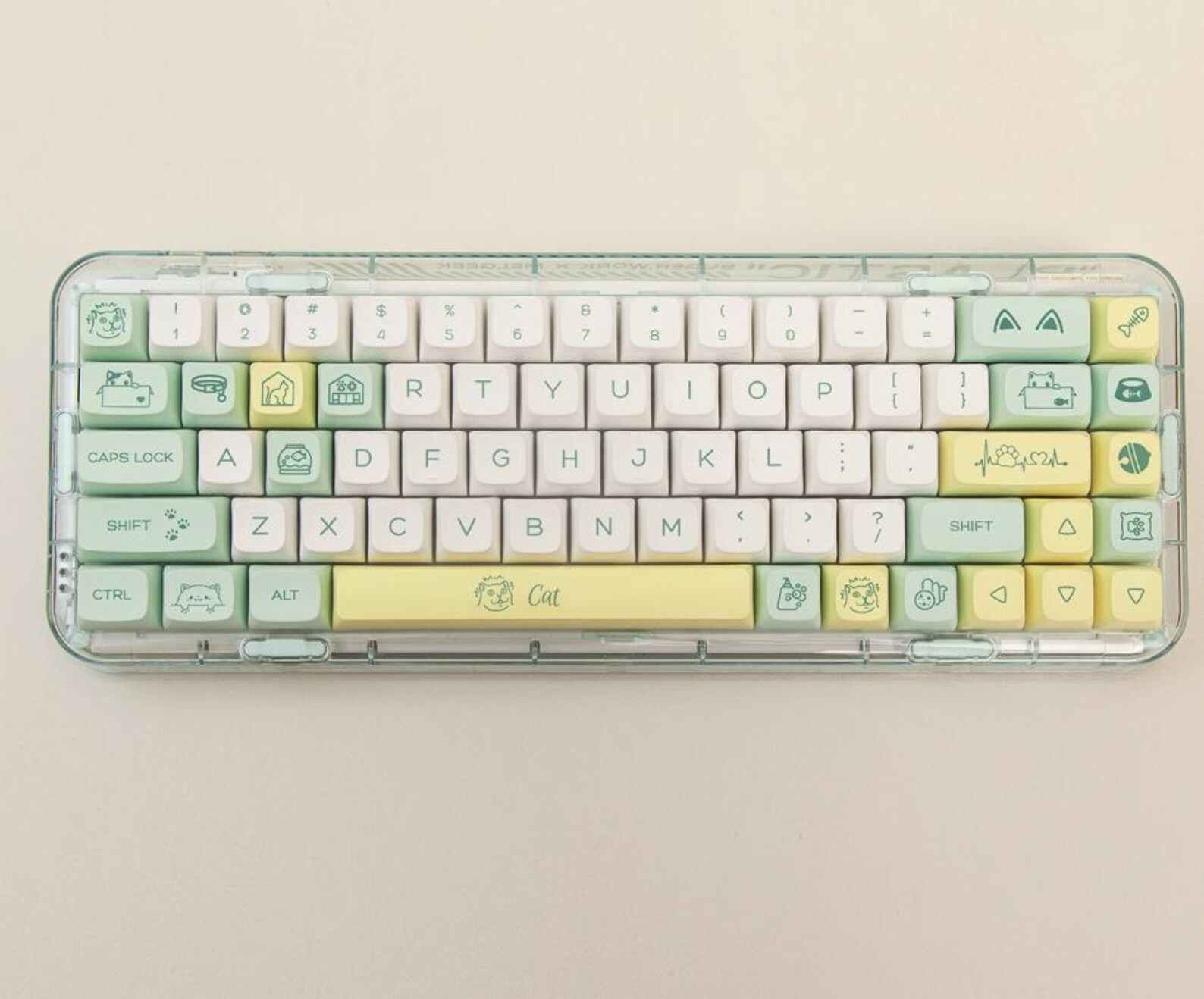 131 Keys Weird Cat Theme Sublimation PBT Keycaps Custom XDA Profile ...