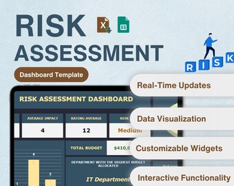 Risk Management KPI Dashboard & Decision Matrix Excel Template - Etsy
