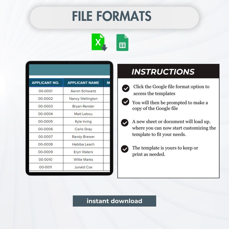 Recruitment Dashboard Template: Applicant Tracking, HR Metrics (excel ...