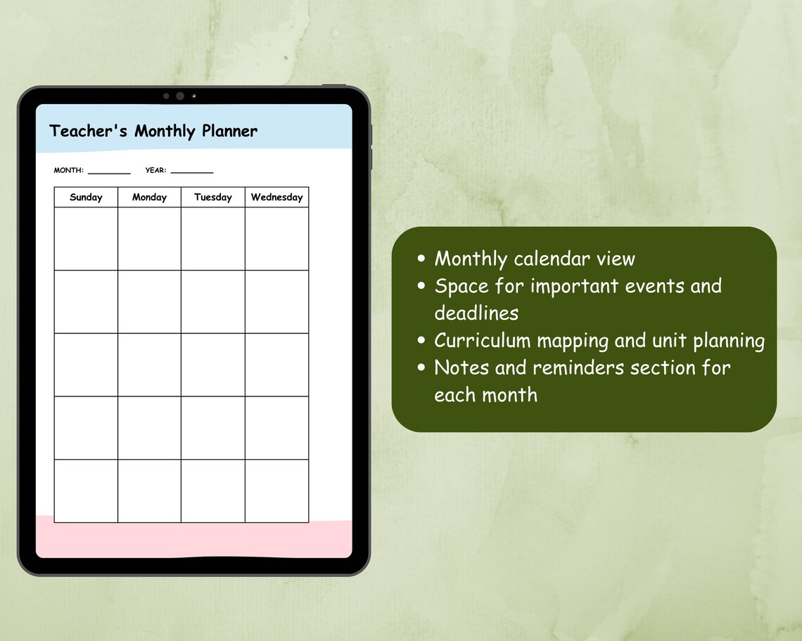 Printable Planner for School Teachers Digital Teacher Planner 2022-2023 ...