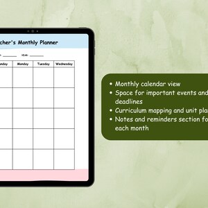 Printable Planner for School Teachers | Digital Teacher Planner 2022 ...