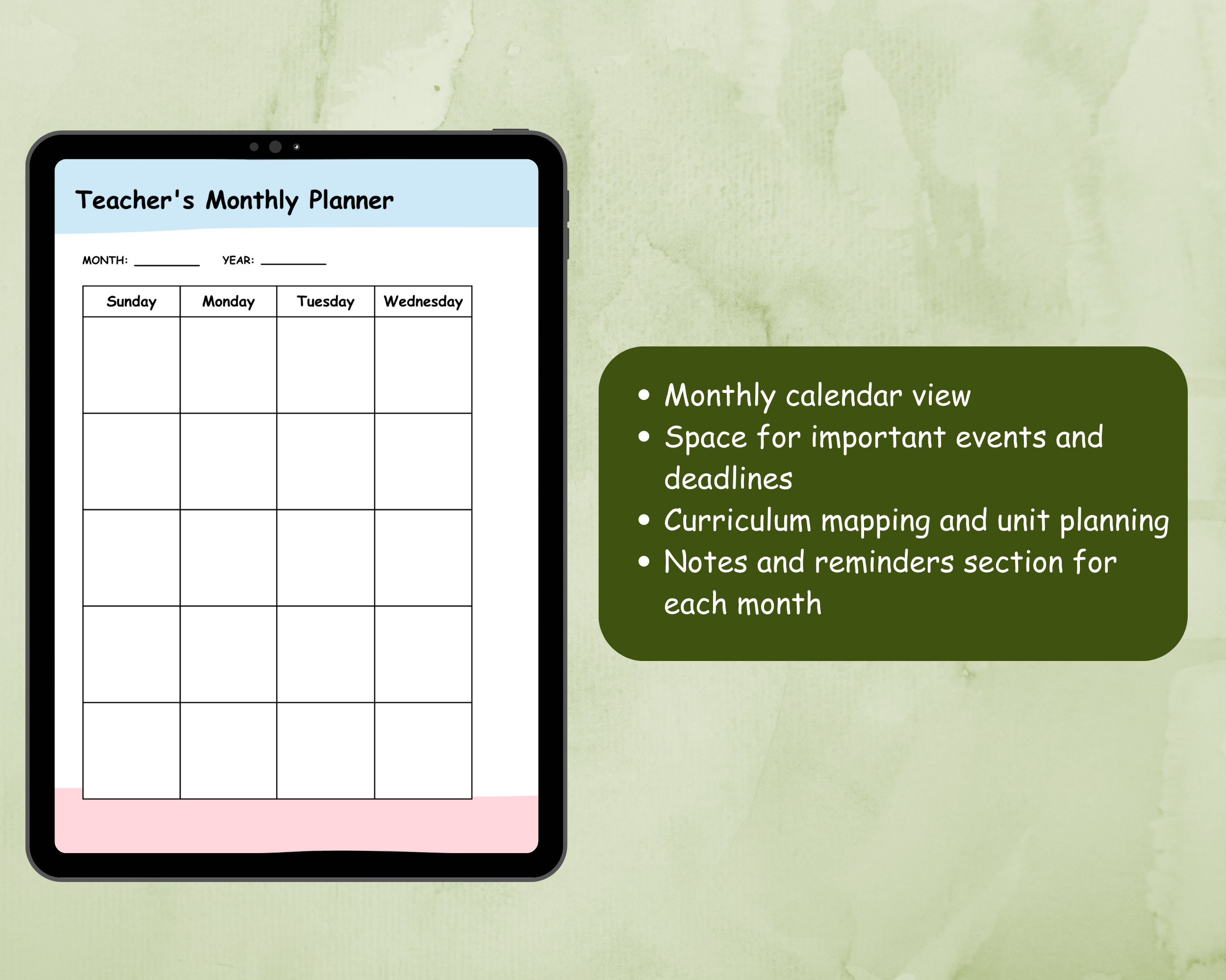 Printable Planner for School Teachers Digital Teacher Planner 2022-2023 ...