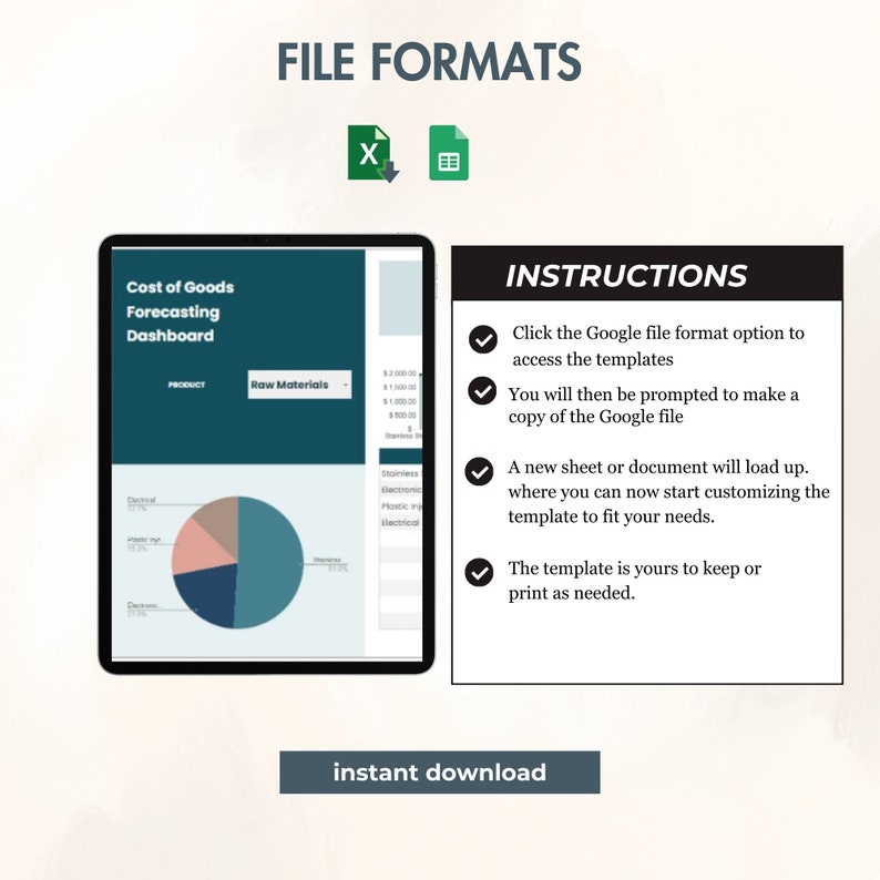 Cost of Goods Spreadsheet Templates for Small Business, Cost Tracker ...