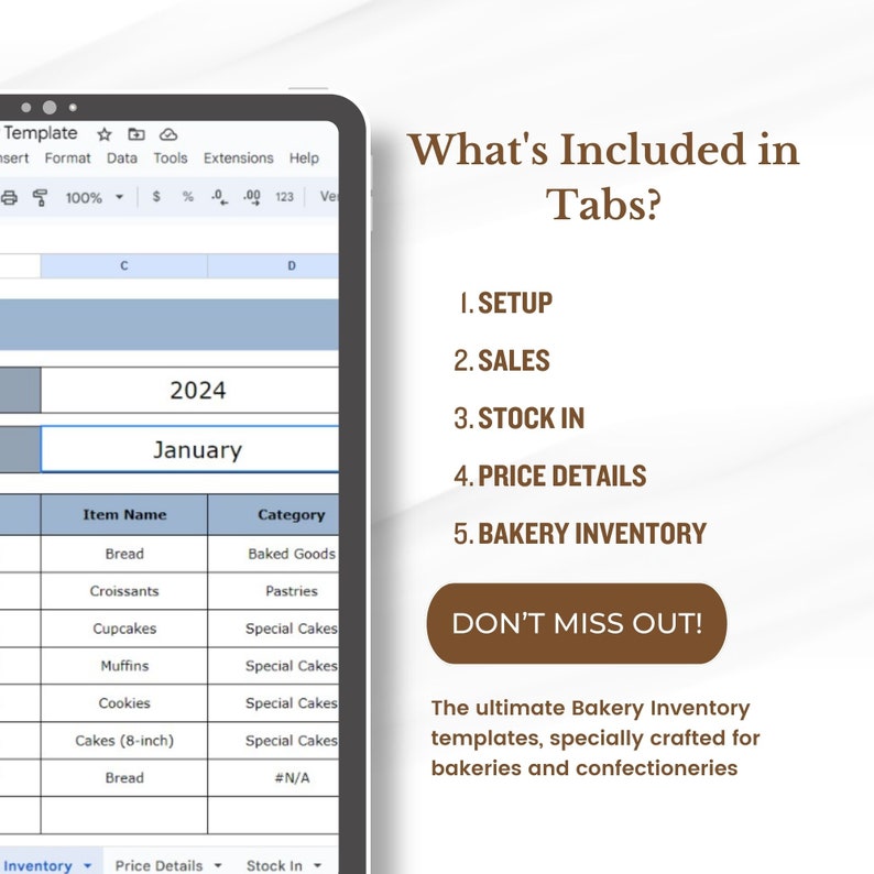 Efficiently Track Your Bakery Inventory With Our Comprehensive Bakery ...