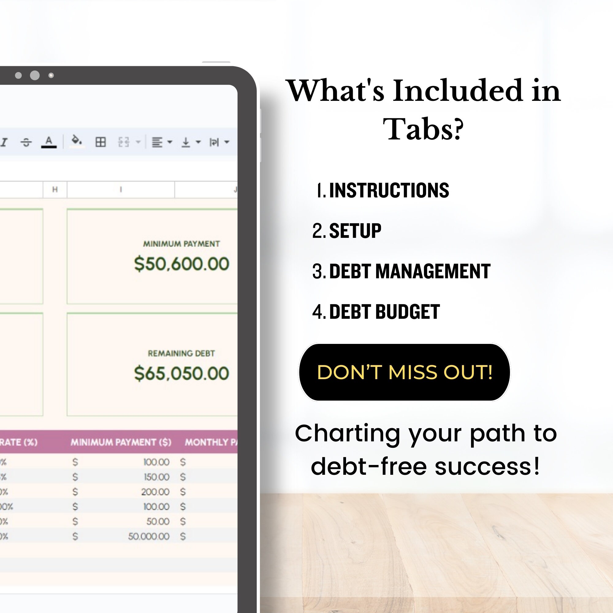 Debt Avalanche Spreadsheet Template: Budget & Repayment Tracker (excel ...