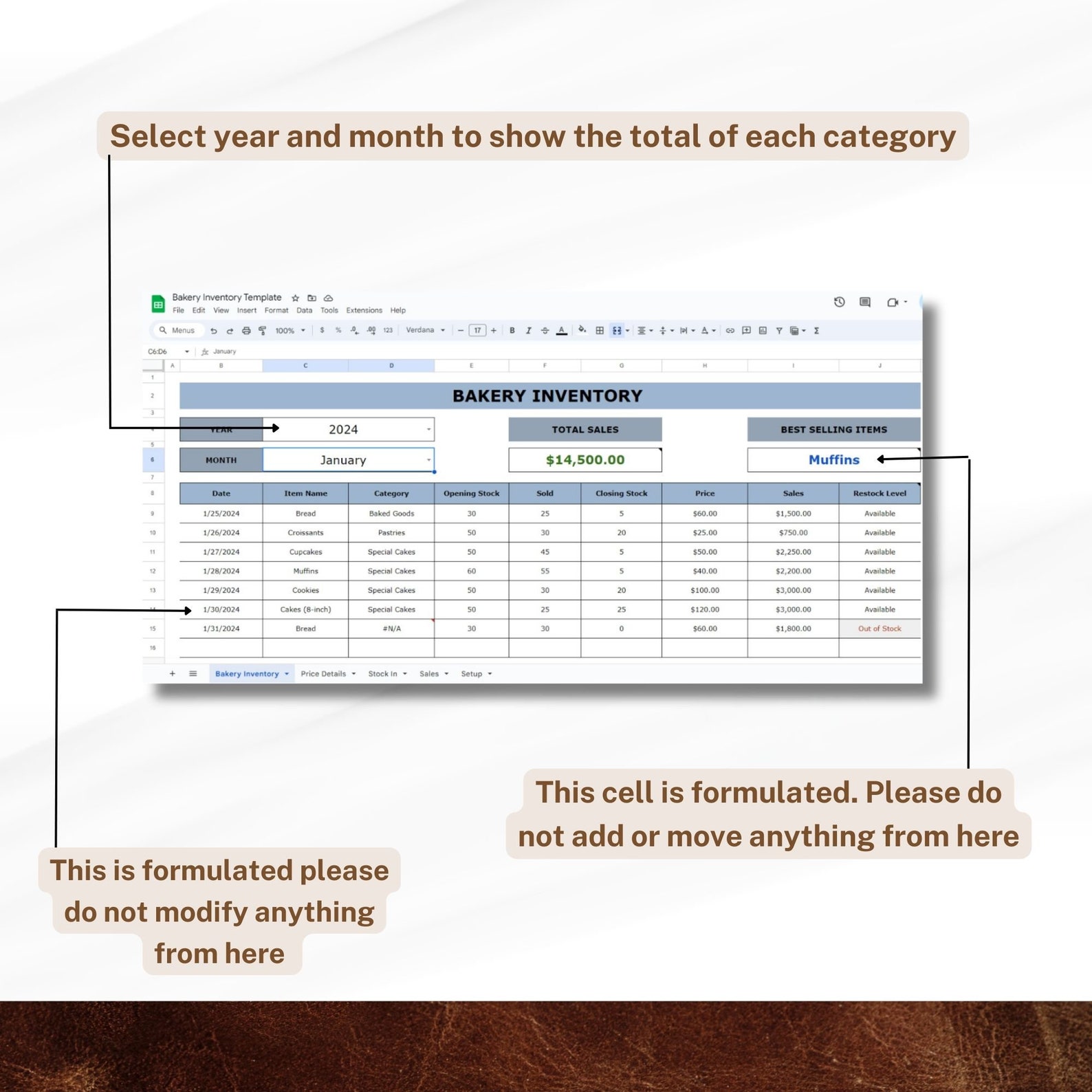 Efficiently Track Your Bakery Inventory With Our Comprehensive Bakery ...